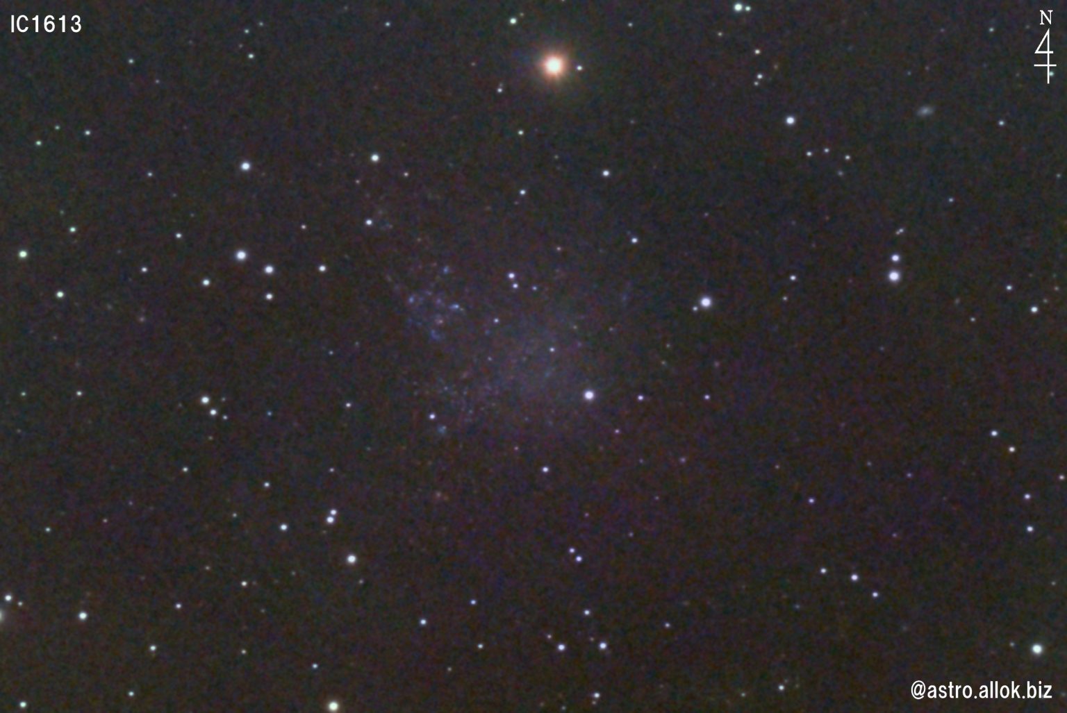 IC1613の写真と位置がわかる星図や撮影データ｜天体写真ナビ