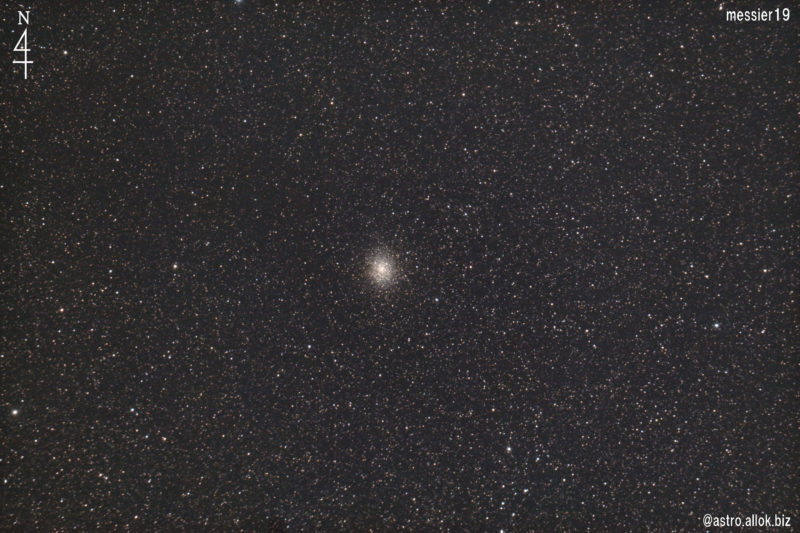 M19のメシエ天体の写真と位置や星図と撮影データ｜天体写真ナビ