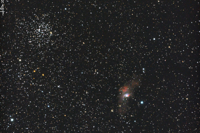 M52のメシエ天体の写真と位置や星図と撮影データ｜天体写真ナビ